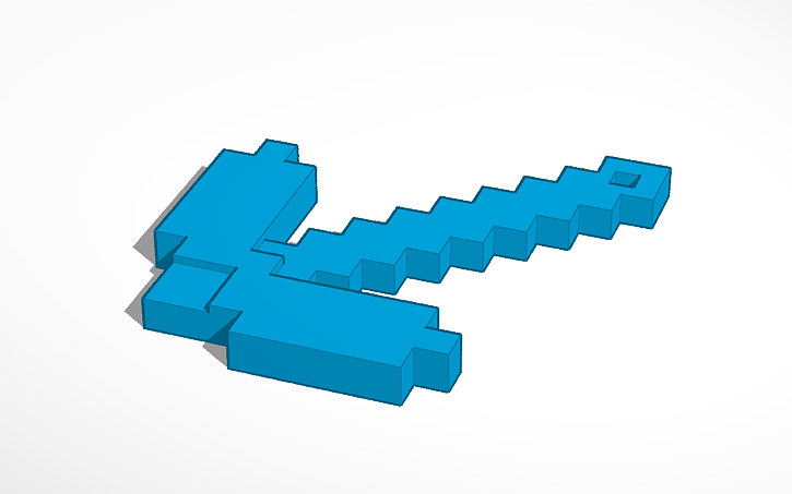 3D design Minecraft Pickaxe | Tinkercad