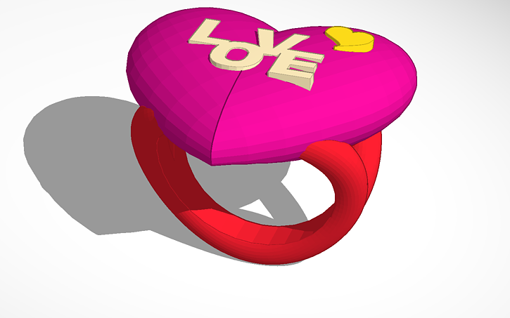3D design LOVE RING | Tinkercad