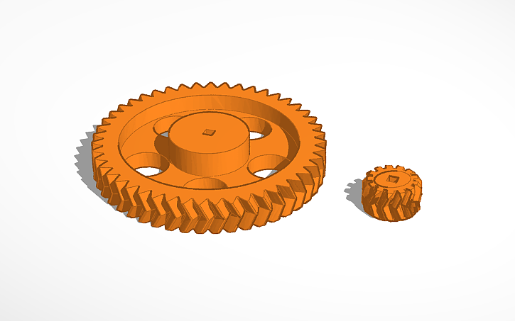 3D design vex herringbone gears - Tinkercad
