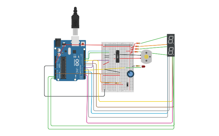 Circuit design Ascensor | Tinkercad