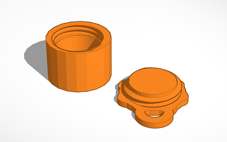 3D design screw on cap for bottle - Tinkercad