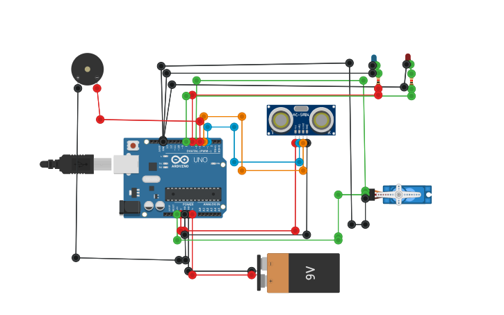 Circuit Design 22mca21091sunilsmart Dustbin Tinkercad