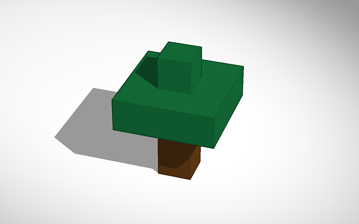 3D design minecraft tree - Tinkercad