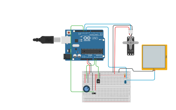 Circuit Design Copy Of Sensors And Actuators Tinkercad
