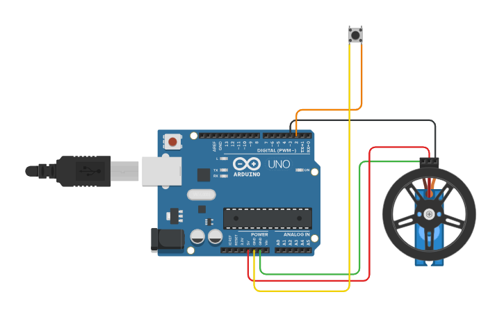 Circuit design Servo Motor - Tinkercad