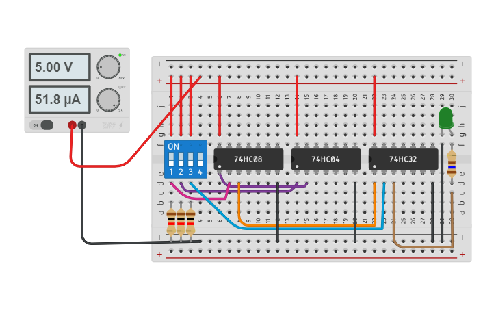 Circuit design Ejercicio 2 - Tinkercad