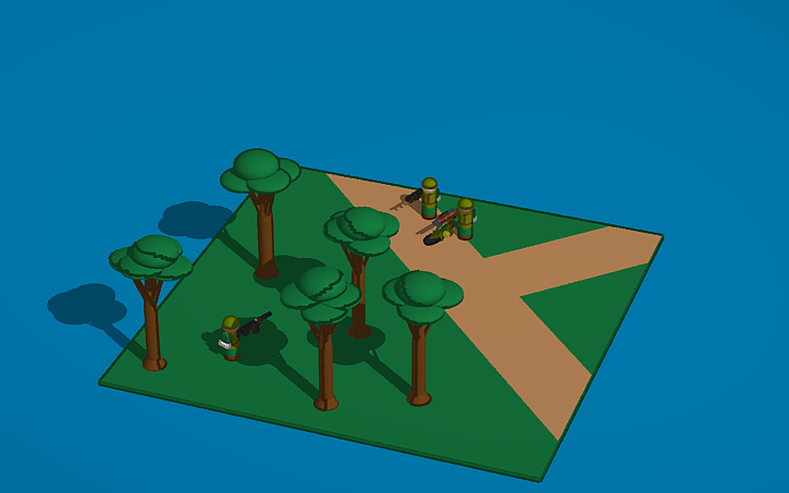 3D design Blue on Blue - Tinkercad