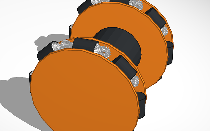 3D design R6 omni wheel - Tinkercad