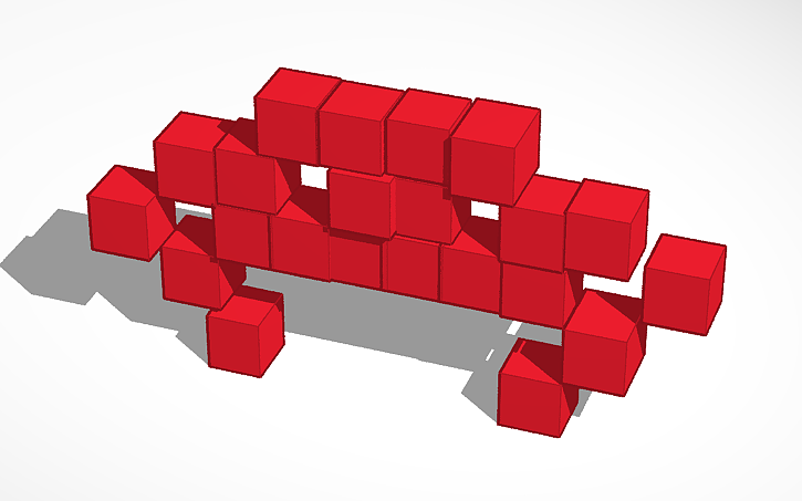 3D design SPACE INVADER | Tinkercad