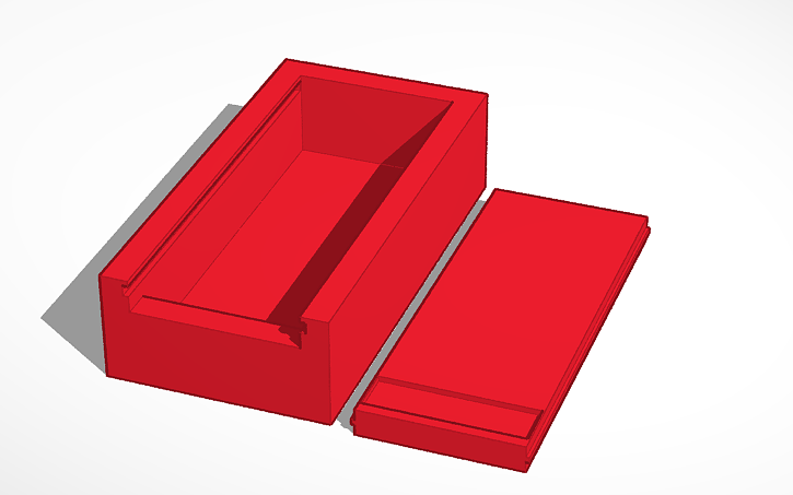 3D design Sliding Lid Box - Agarico - Tinkercad