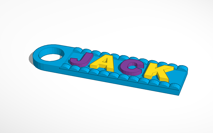 3d Design Name Keychain Tinkercad