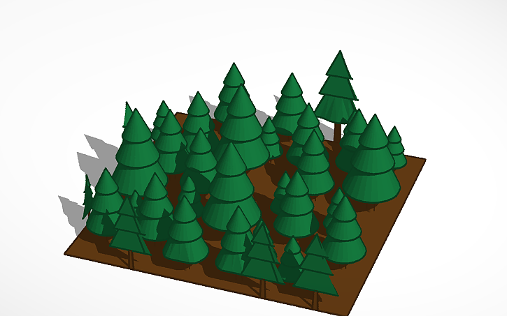 3D design forest - Tinkercad