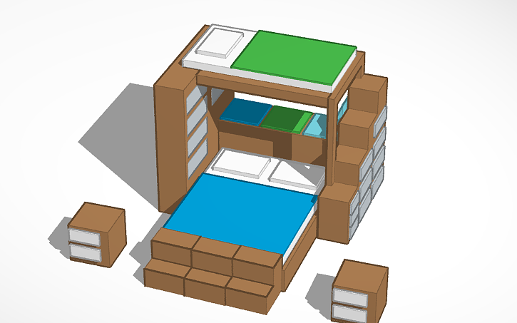 3D design bed - Tinkercad