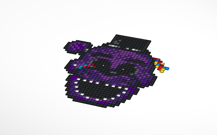 3D design Shadow Freddy(pixel art) | Tinkercad