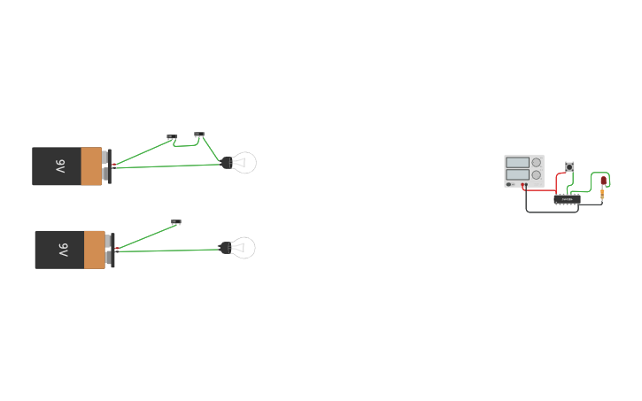 Circuit design NOT logic Simple and IC | Tinkercad