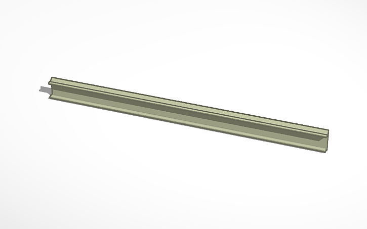 3D design Snap-in V-slot Cover 162.5mm - Tinkercad