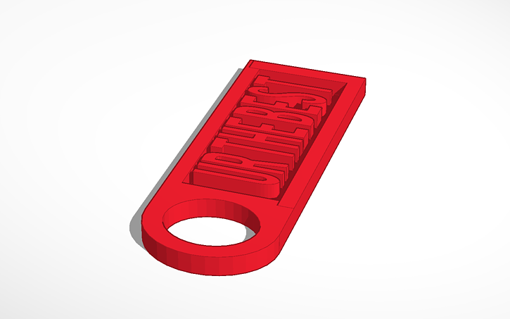 3d Design Keychain Tinkercad