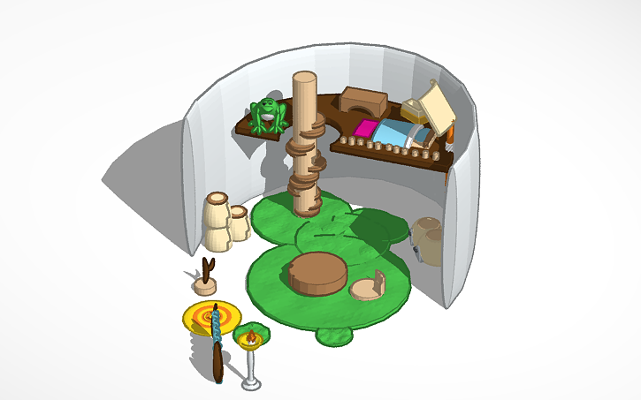 3D design frog house - Tinkercad