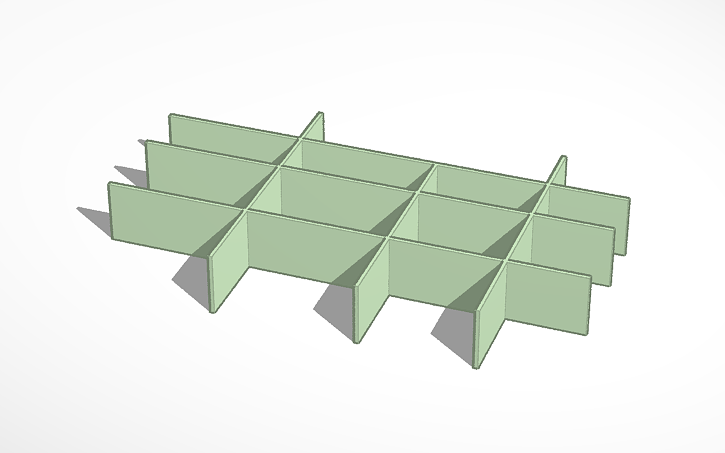 3D design Box Divider 100x168x22 - Tinkercad