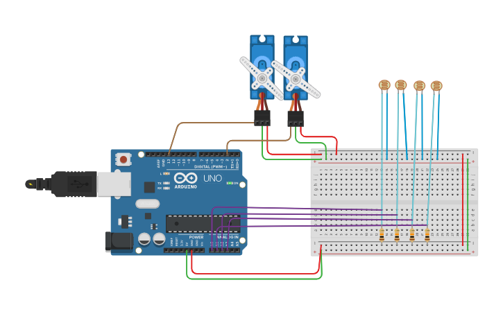 Circuit design Sensor project - Tinkercad