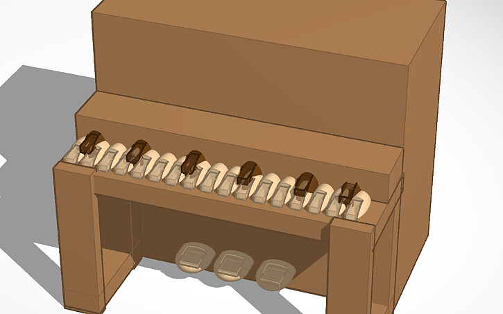 3D design toe piano - Tinkercad