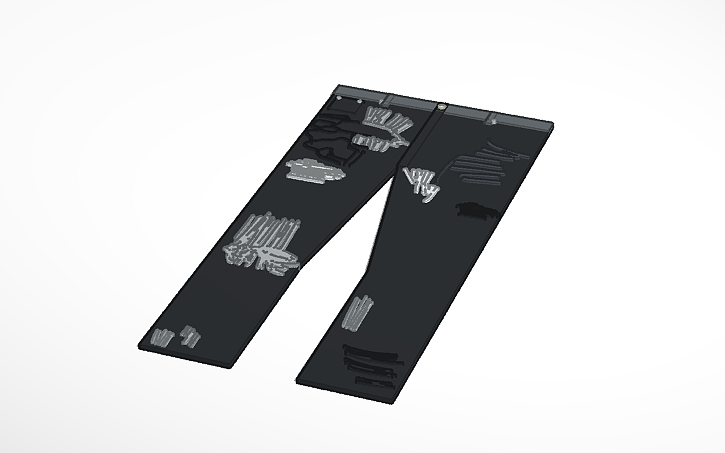 3D design Undercover Arts and Crafts Black Jeans | Tinkercad