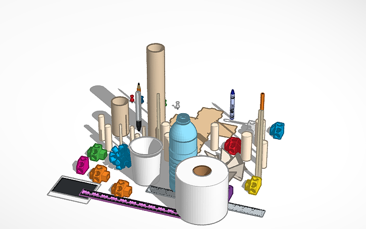 3D design shape library materials for making 1# #5 - Tinkercad