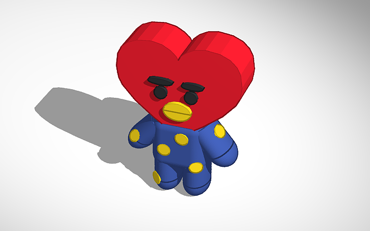 3D design Tata BT21 character - Tinkercad