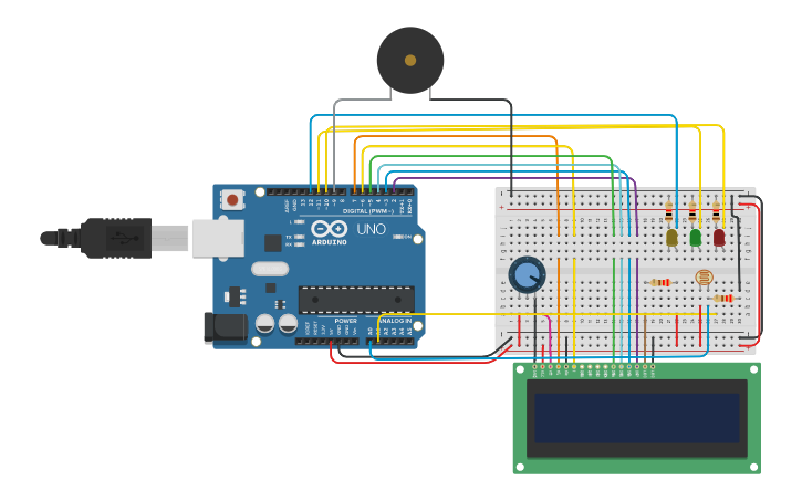 Circuit Design Foto Resistor 3 Led Tinkercad