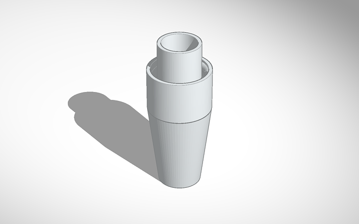 3D design Threaded CPAP Hose Taper Nozzle - Tinkercad