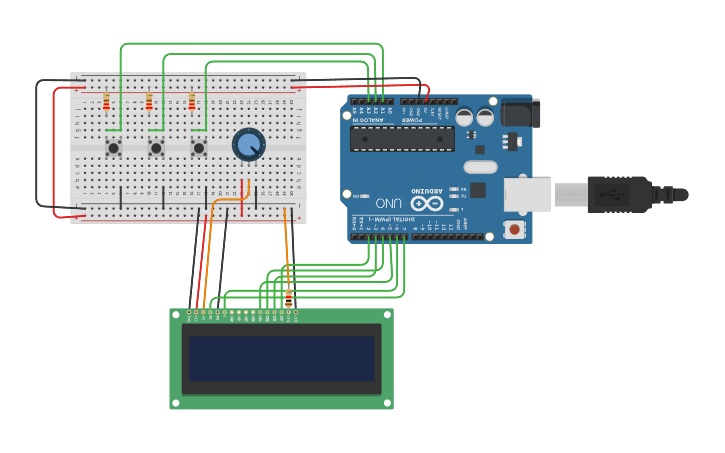 Circuit design Cronometro con Arduino - Tinkercad