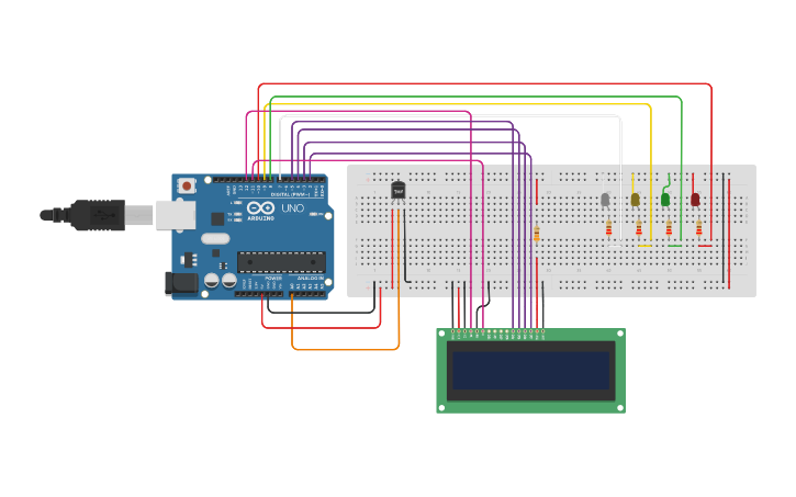Circuit design Práctica 17 | Tinkercad