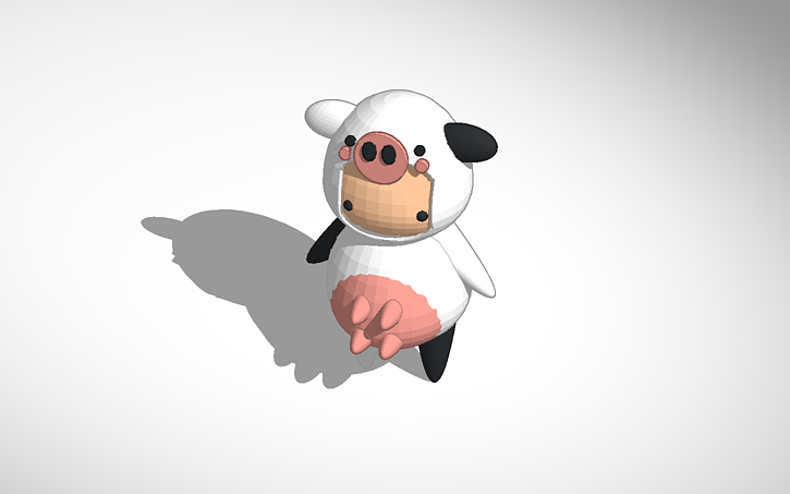 3D design Cow Chibi - Tinkercad