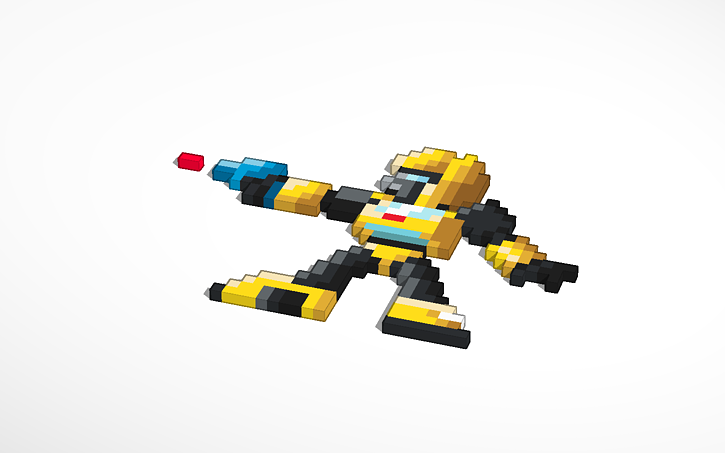 3D design Pixelated Transformers Autobot Bumblebee! (Copy of "Large ...