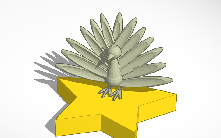 3D design peacock - Tinkercad