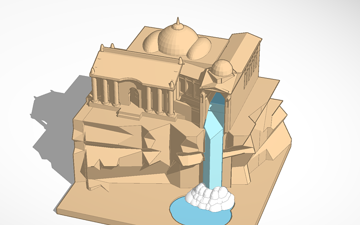 3D design #Architect Waterfall City gate Dinotopia MK.2 | Tinkercad