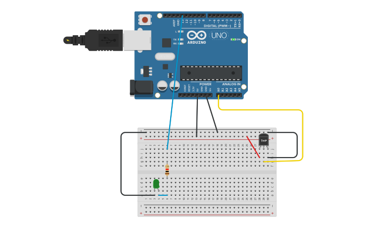 Circuit Design Lab7 Temperature Tinkercad