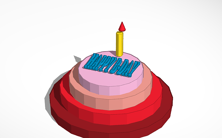 3D design CAKE - Tinkercad
