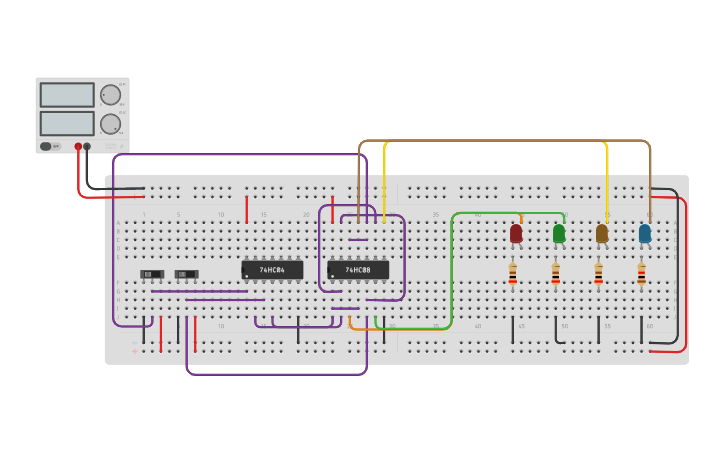 Circuit design Decoder - Tinkercad