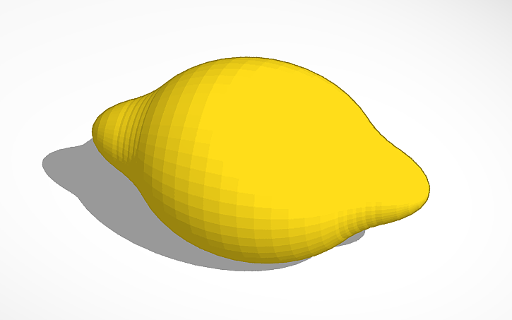3D design Lemon shape experiment - Tinkercad