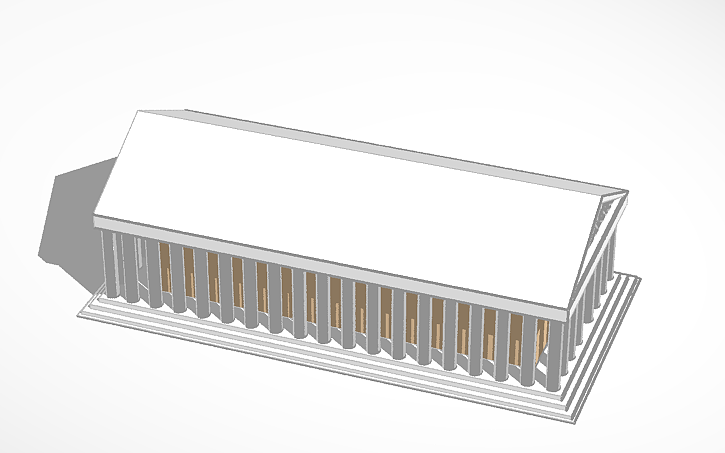 3D design Parthenon (SCALE MODEL) (3D PRINTABLE) - Tinkercad