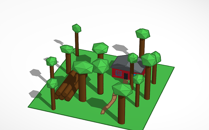 3D design House In Forest - Tinkercad