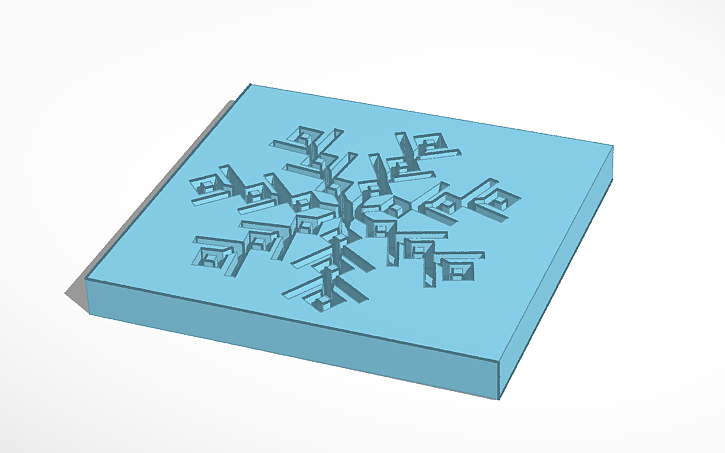 3D design Snowflake mold - Tinkercad