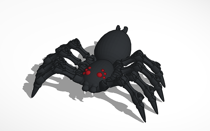 3D design Giant Black Spider - Tinkercad