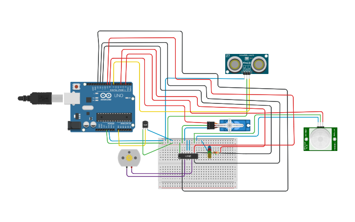 Circuit design Home automation system - Tinkercad
