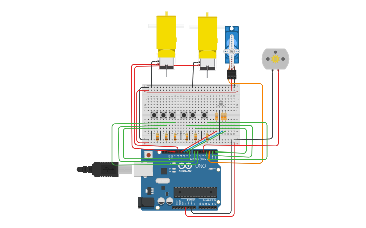 Circuit design Motor Assignment 1 - Tinkercad
