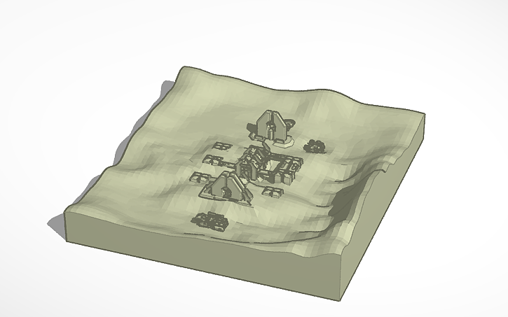 3D design Halo Sand Trap Base map | Tinkercad