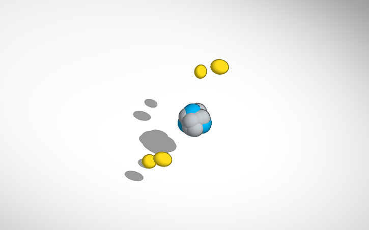 3D design atom - Tinkercad