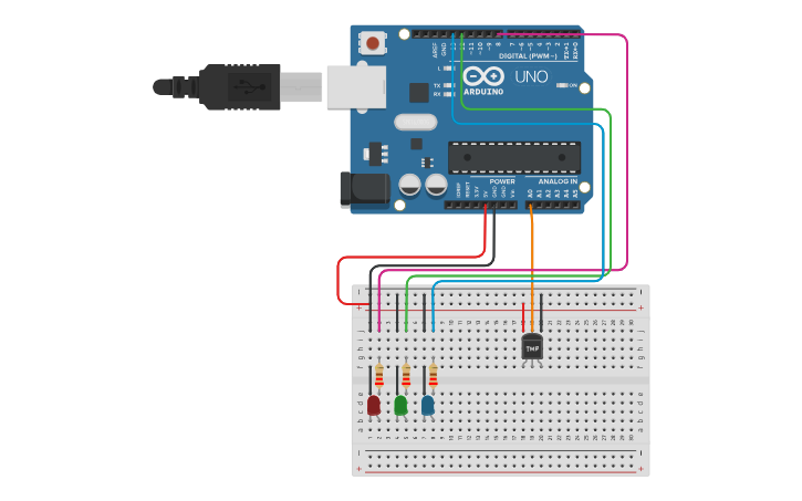Circuit design IF ELSE 2 - Tinkercad