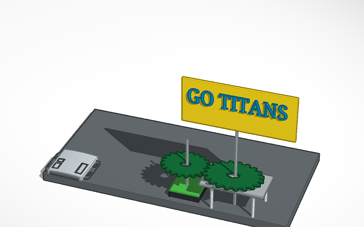 3D design spinning sign project Sarma | Tinkercad